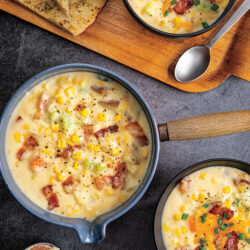 Cheesy Corn Chowder - Macey's