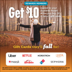 Get $10 Loaded to Your Rewards Wallet with Select Gift Card Purchases ...