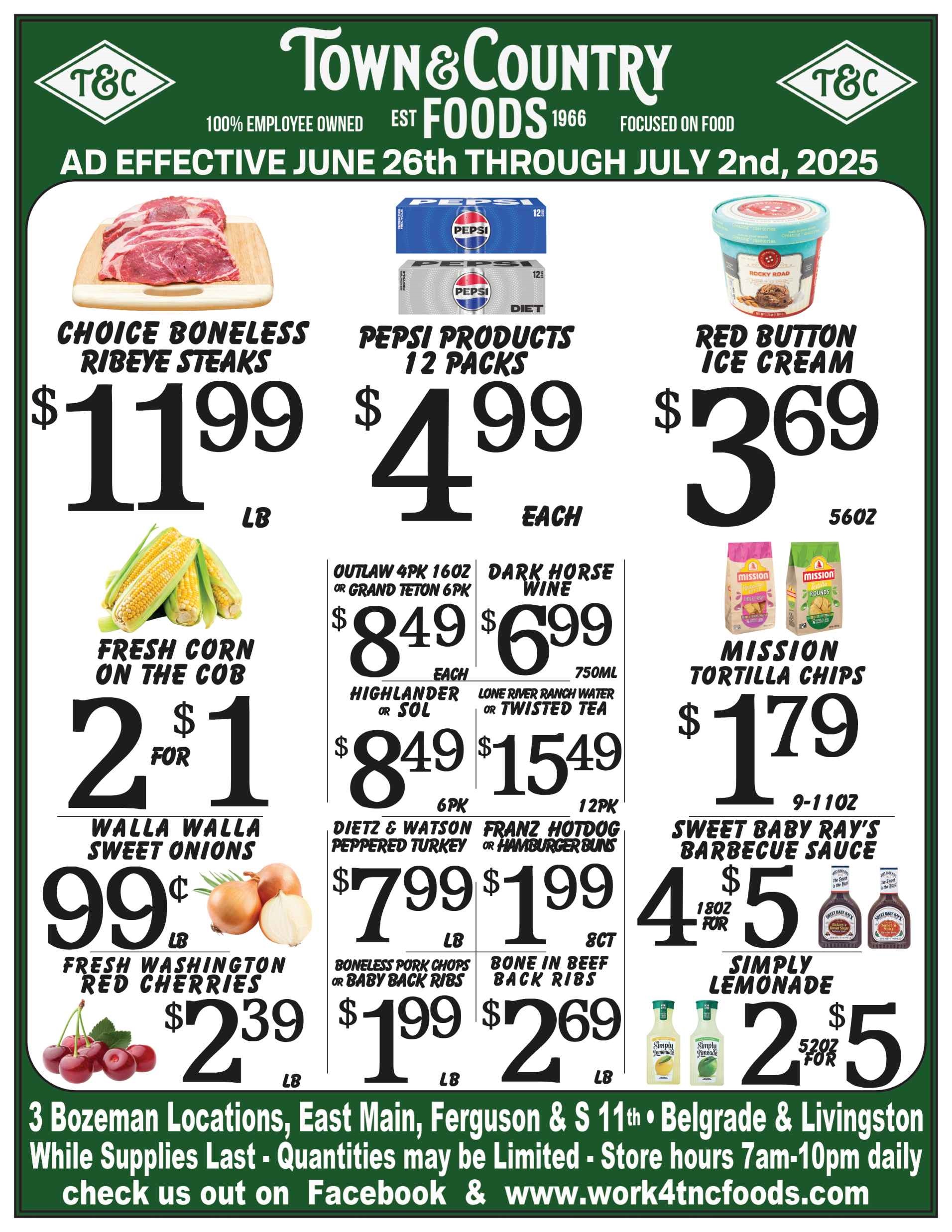 Town and Country Foods Weekly Specials (UPDATED) - LivingstonMontana.com